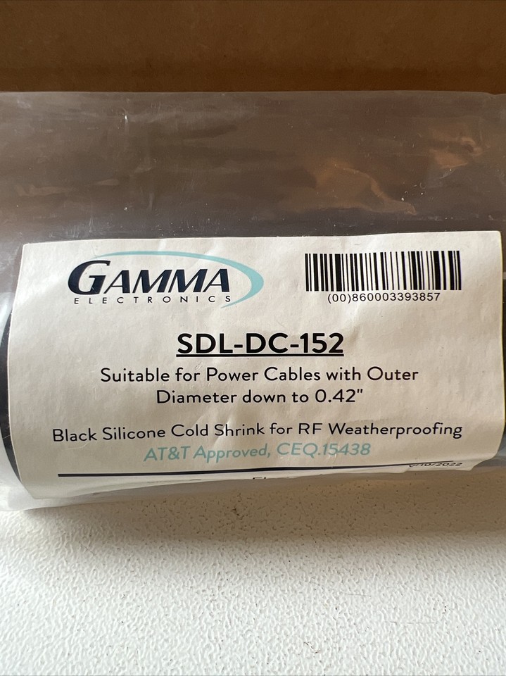 Gamma SDL-DC-152 Black Silicone Cold Shrink For RF Weatherproofing | eBay