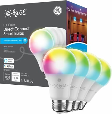 Cync by GE Direct Connect LED Color Changing RBG Smart Light Bulbs A19 ...