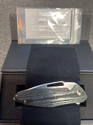 Koenig Arius Gen 4 M390 Blade, Smooth Teal Camo Carbon Fiber -BNIB! | eBay