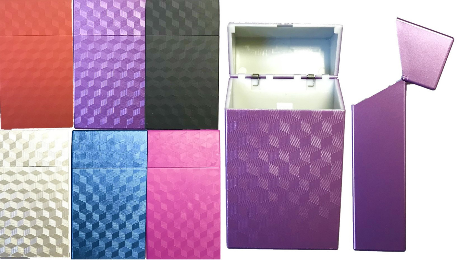 Eclipse Shiny Textured Hard Plastic Crushproof Cigarette Case, 4ct ...