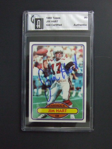 Jim Hart Signed 1980 Topps #253 GAI Authentic St. Louis Cardinals ...