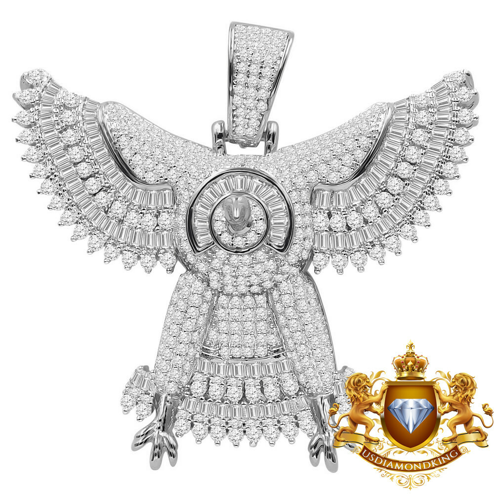 Custom Piece Real White Gold On Sterling Silver Falcon Eagle Hawk ...