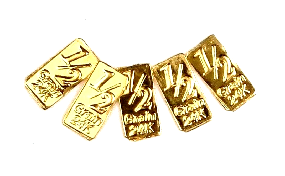 LOT 100 X 1/2 GRAIN .999 FINE 24K GOLD BARS "SUPER PREPPER PACK" - IN ...