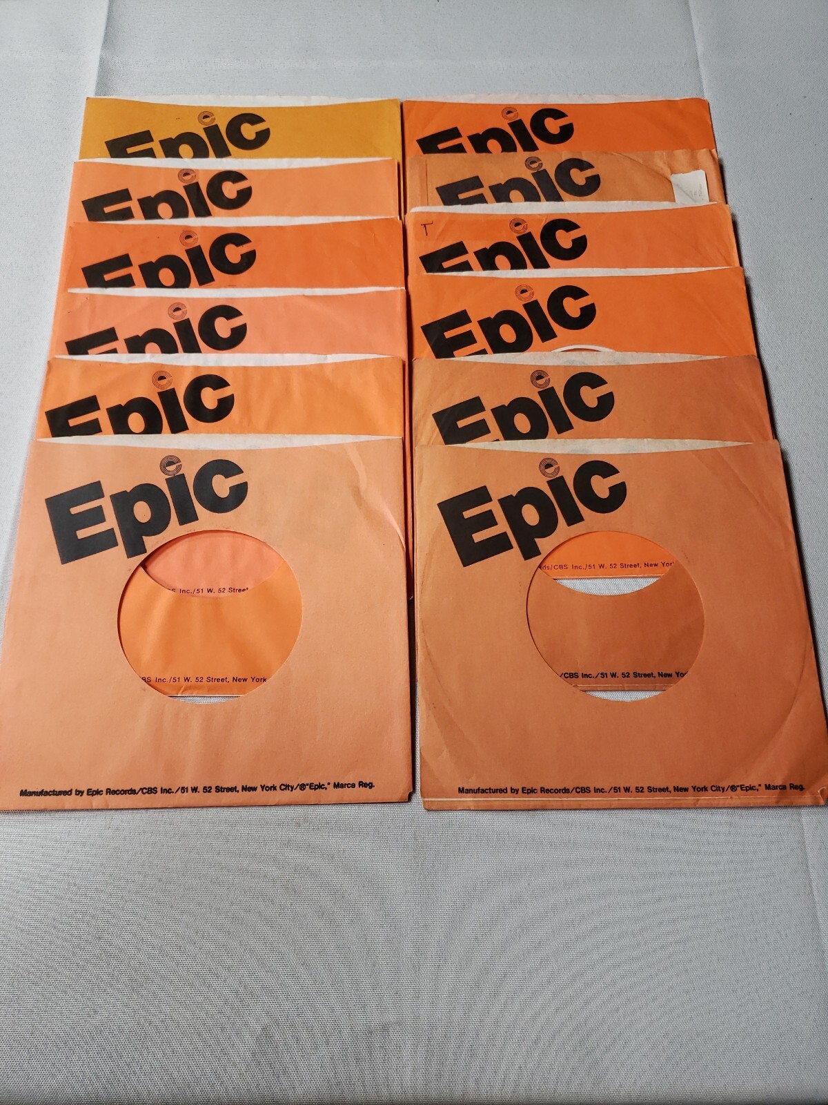 45 RPM 7" RECORD SLEEVES/COMPANY SLEEVE 12 PK/SEE PHOTOS - Epic (SLV1 ...