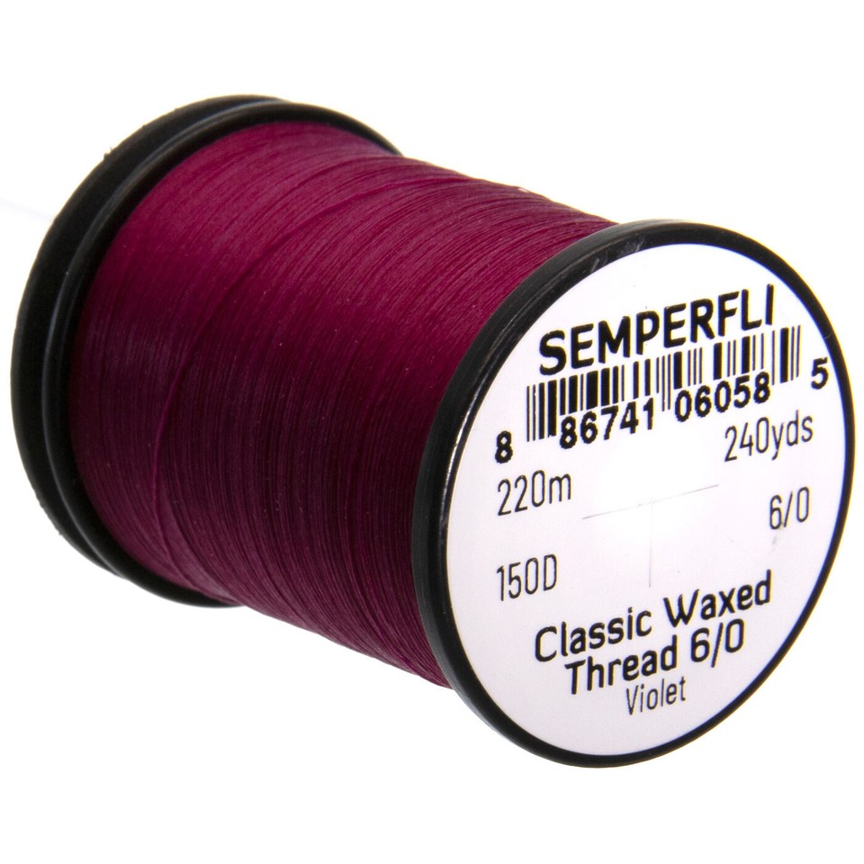 SEMPERFLI CLASSIC WAXED THREAD 6/0 - Fly Tying 150 Denier - 37 Colors ...