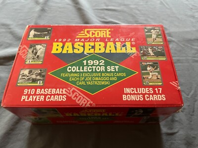 1992 Score Baseball Card Complete Set 927 cards Original Box Sealed | eBay