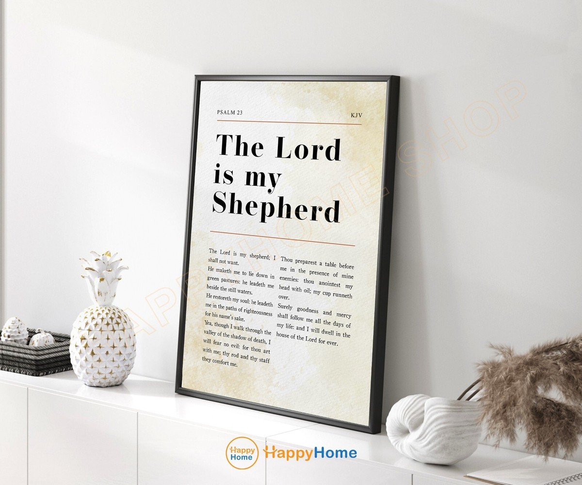 The Lord Is My Shepherd Psalm 23 Kjv Canvas Bible Verse