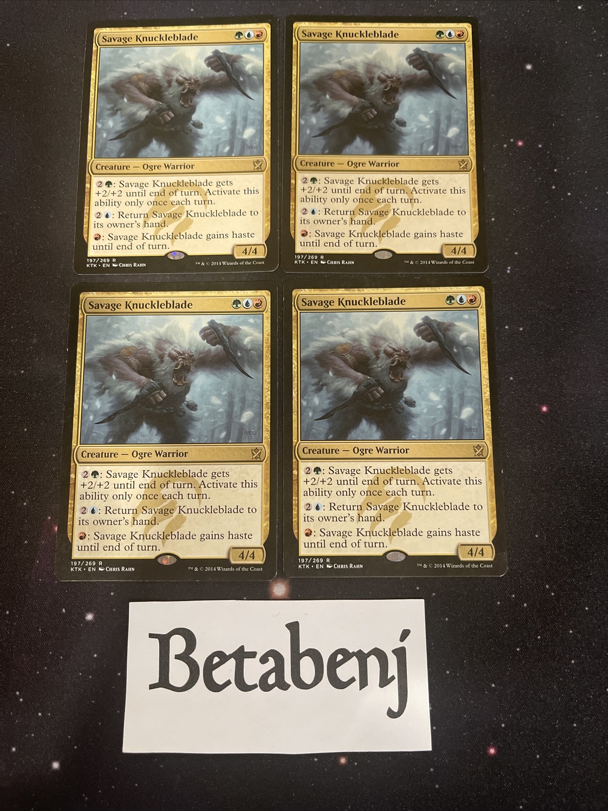 4x MTG Savage Knuckleblade Khans of Tarkir (Playset) - Free ship over ...