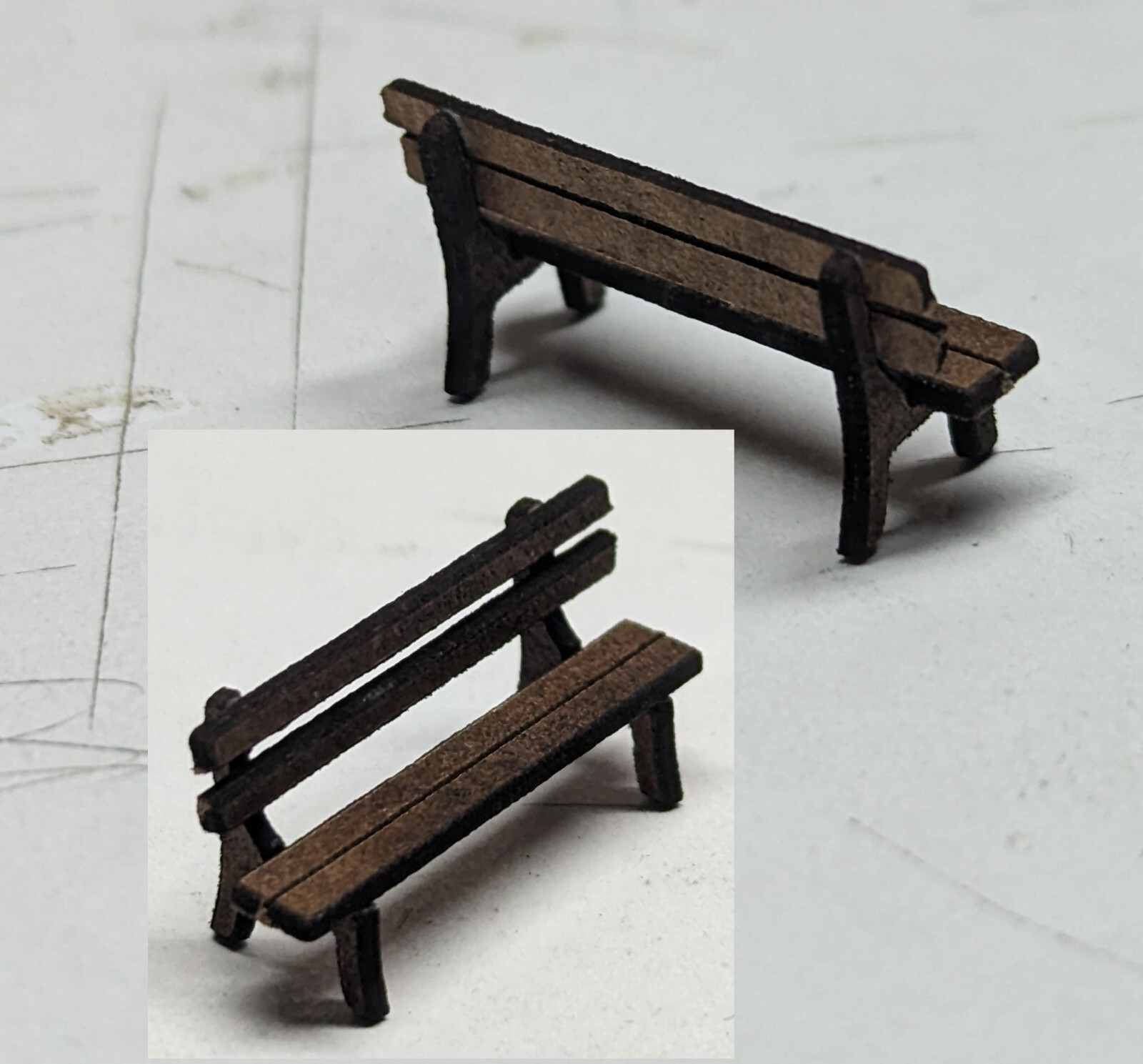 Set of 15 HO Scale Park Picnic Benches Scenery Building Kit | eBay
