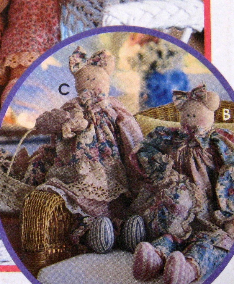 Stuffed animal bear cat Prairie Rag doll 29" w/ clothes Pattern ...