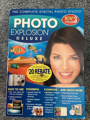 Photo Explosion Deluxe Version 3 CDs & Booklet For Windows 2000 XP ...