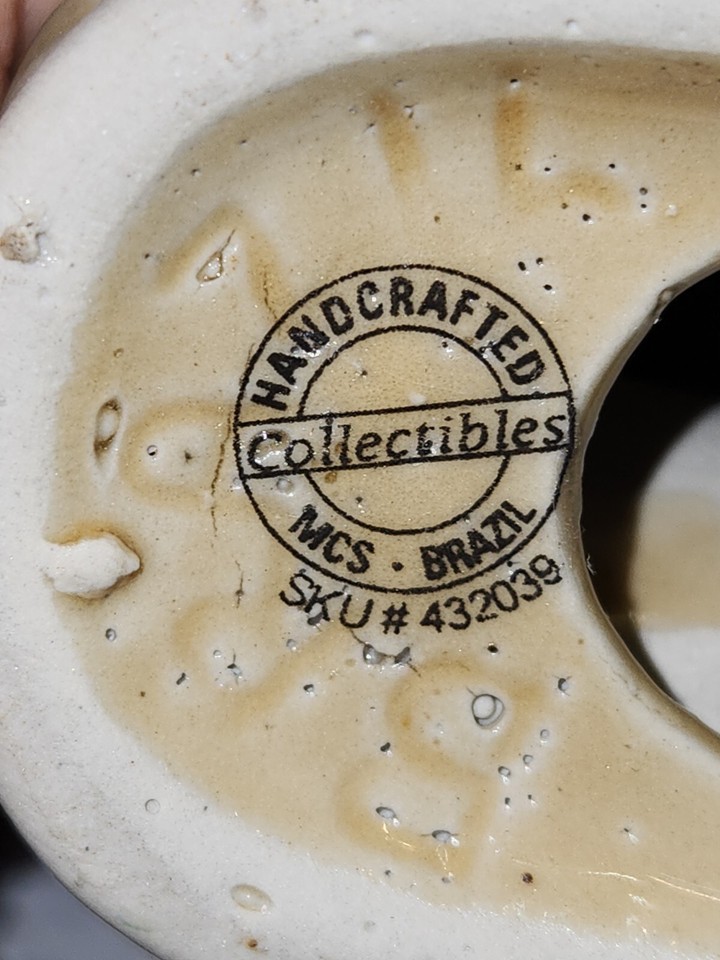 Ceramic Handcrafted 8" Fish Figurine Made In Brazil Pottery Blue Green ...