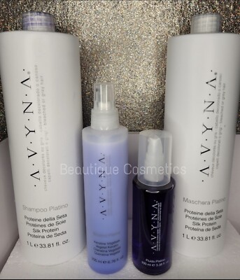 AVYNA 4pc bundle(1L shampoo,1L Maschera, Fluido Platino, & Bifásico ...