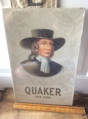 Quaker Lace Cloth , Cardboard Advertising, Box Lid Antique Vintage | eBay