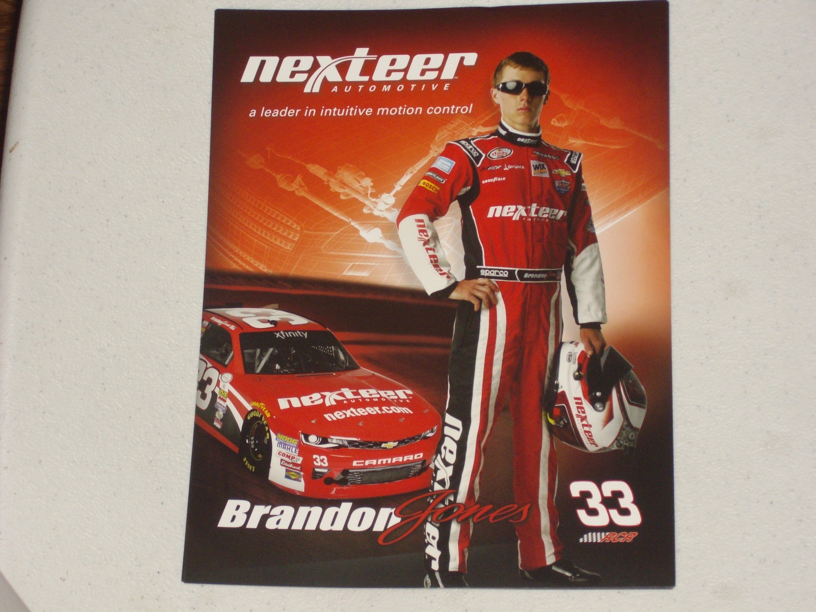 2016 BRANDON JONES #33 NEXTEER NASCAR POSTCARD | eBay