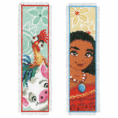 Vervaco Counted Cross Stitch Kit: Bookmarks: Disney: Moana: (Set of 2 ...