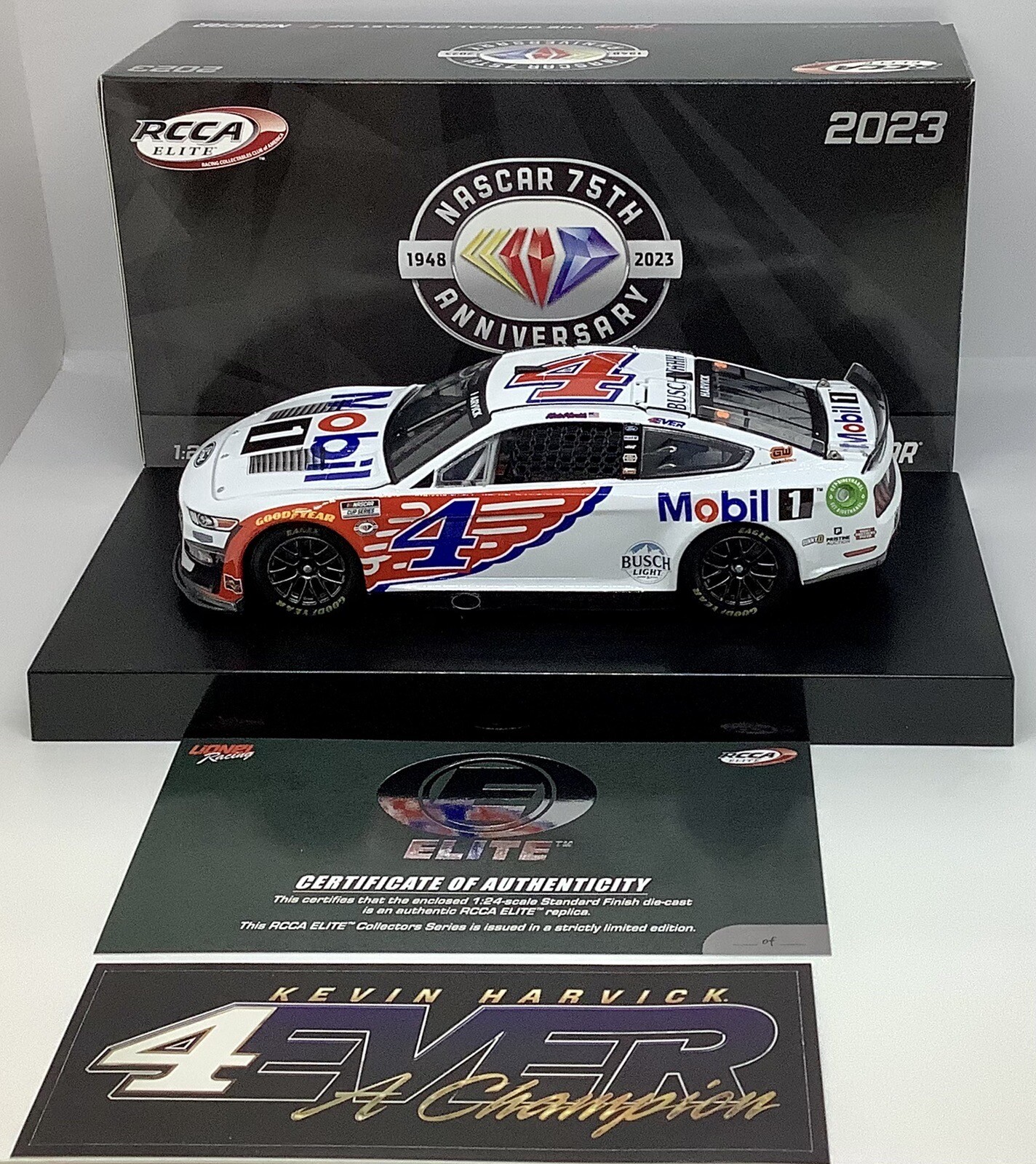2023 1/24 #4 Kevin Harvick “Mobil 1 Wings“ ELITE Mustang 1 of 138 SD ...