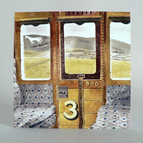 ERIC RAVILIOUS "TRAIN LANDSCAPE" GREETINGS CARD SEALED BLANK NEW ...