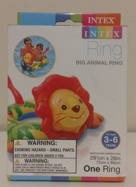 Intex Big Animal Swim Ring Pool Float Lion 58221EP 078257305421 for ...