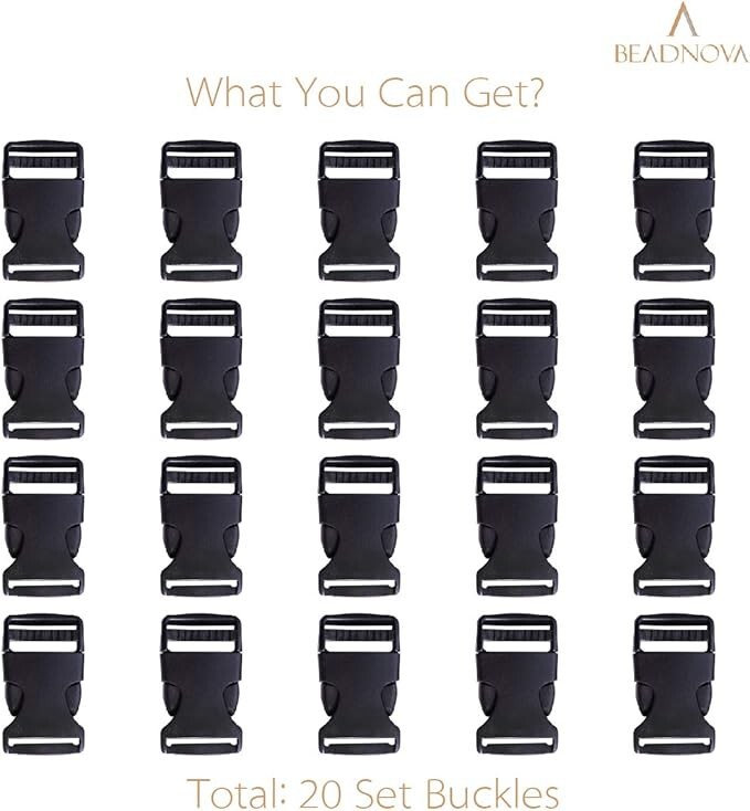 1 Inch Plastic Side Release Buckles 1 Flat Side Quick Release Buckle ...