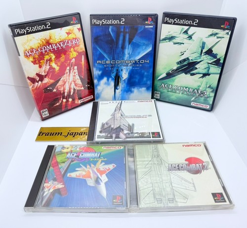 Ace Combat 1 2 3 4 5 0 Zero Lot 6 Set Sony PlayStation PS1 PS2 Japan Ver. Namco | eBay