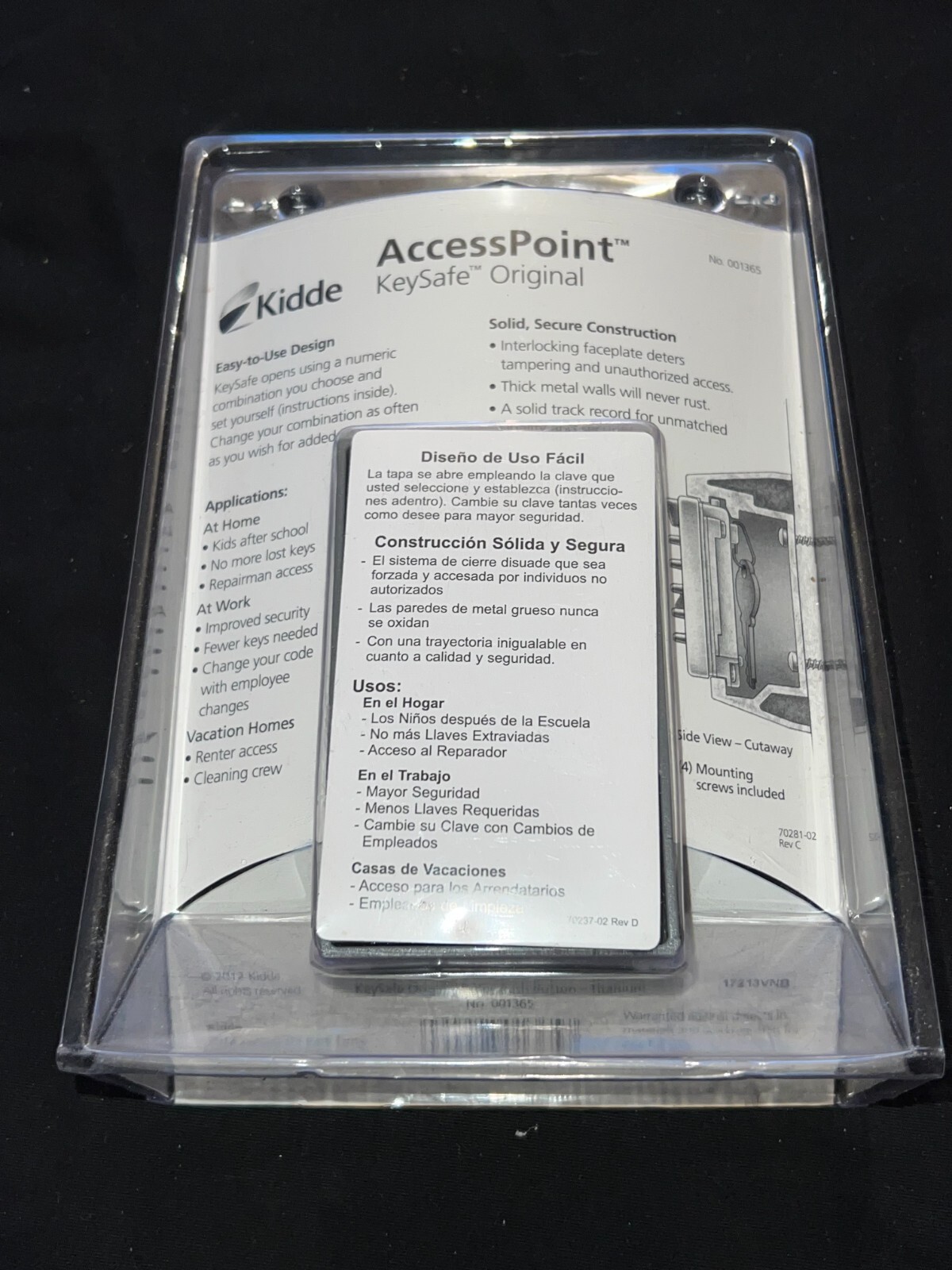 Kidde Spare 5 Key Storage Access Point Pushbutton Combination Lock ...