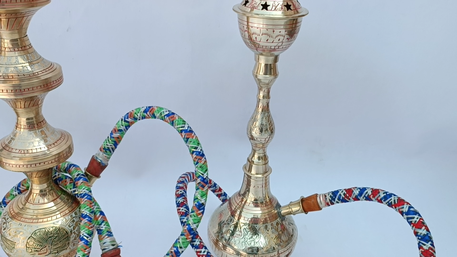 Indian Brass Vintage Folding Hookah Set Pipes Antique Finished Unique ...