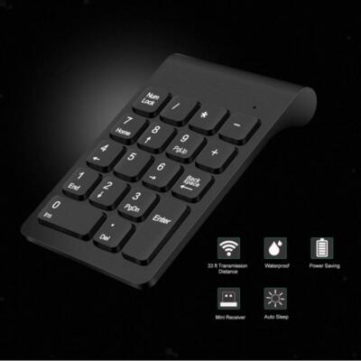 2.4G Numeric Keyboard Wireless Keypad Extensions w/ Mouse for Laptop ...
