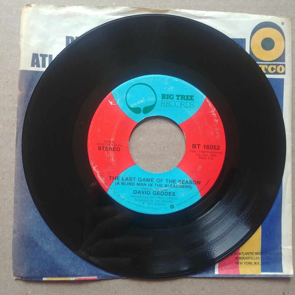 DAVID GEDDES The Last Game Of The Season/Wise Up Girl 45 7" POP ROCK ...