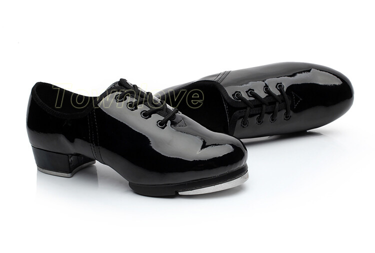 Unisex Tap Dance Shoes Women Men Jazz Step Dance Shoes Lace Up Clogging ...