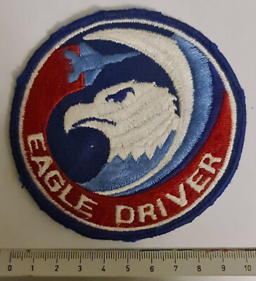 Rare ® USAF US Airforce F-15 Strike Eagle EAGLE DRIVER patch vlkro used ...