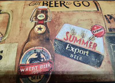 Beer Bottle Wallpaper Border
