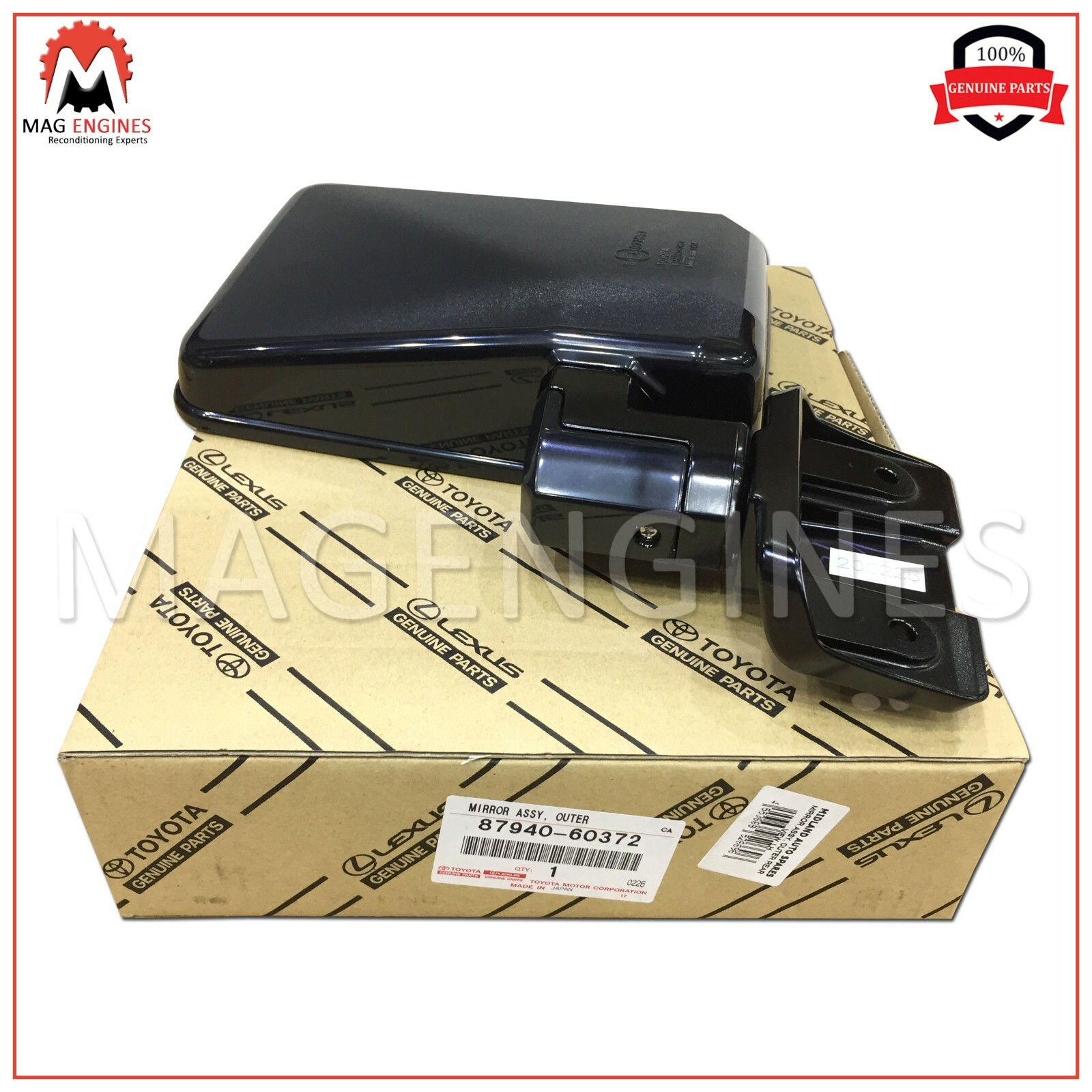 87940-60372 GENUINE OEM MIRROR ASSY, OUTER REAR VIEW, LH 8794060372 | eBay