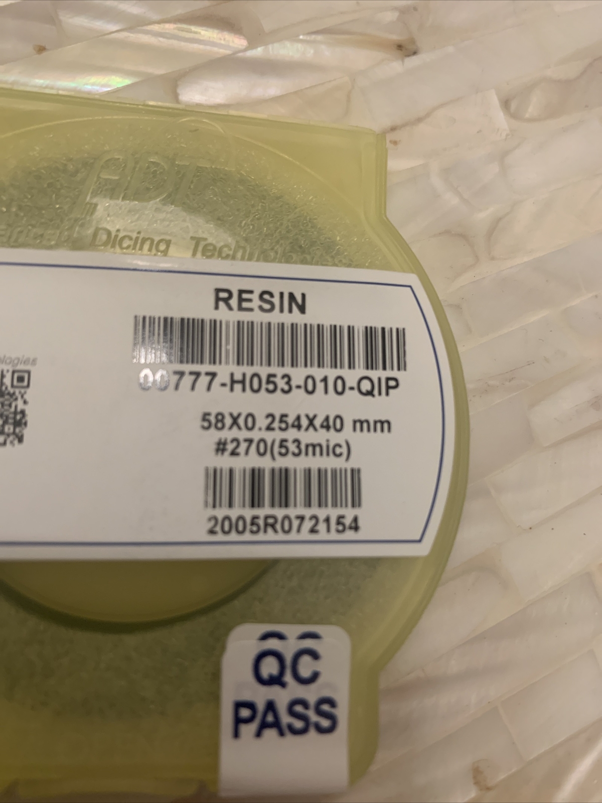 ADT Resin Wafer Dicing Blade 00777-1003-004-QIP 55.58 x 0.102 x 40mm ...
