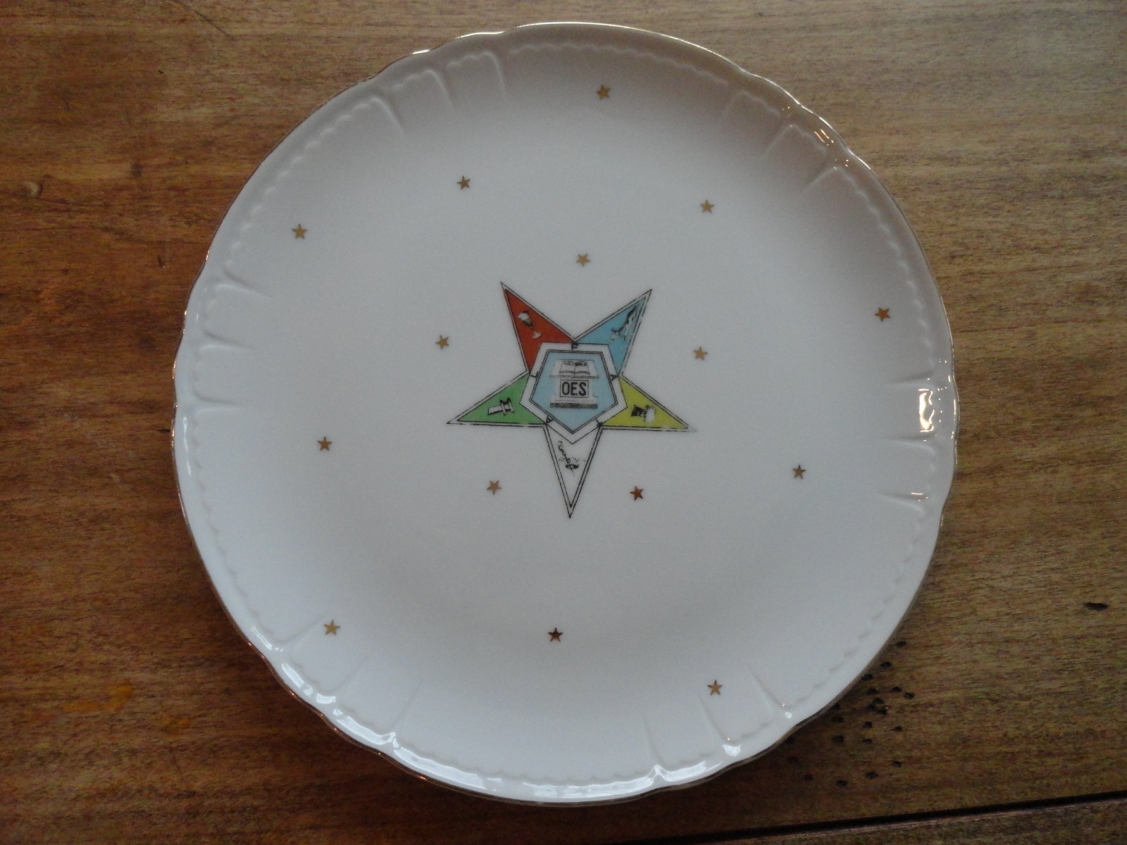 Masonic Mason OES Order of the Eastern Star Fatal Star LEFTON Plate | eBay