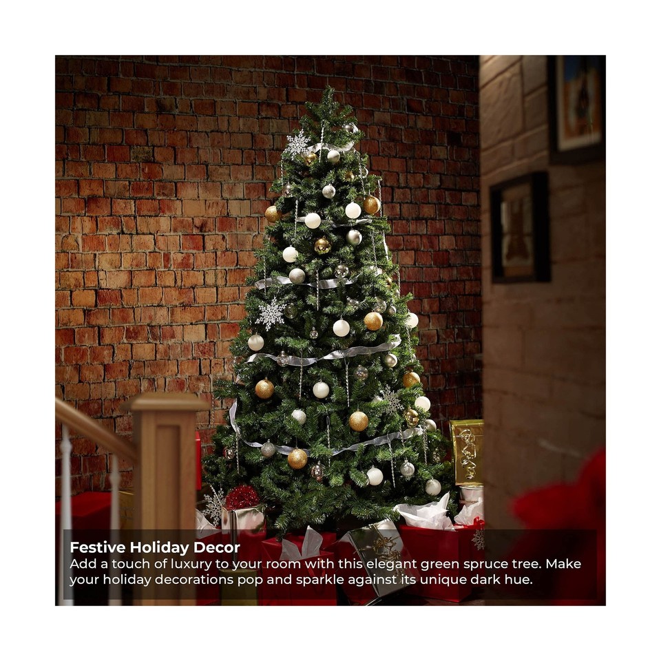 Casafield 7.5FT Realistic Green Spruce Artificial Holiday Christmas ...