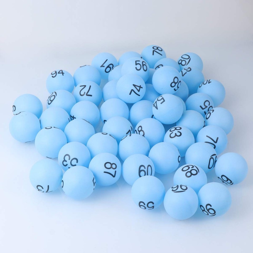 100pcs Numbered Balls 1-100 Lottery Balls Table Tennis Balls Printed ...