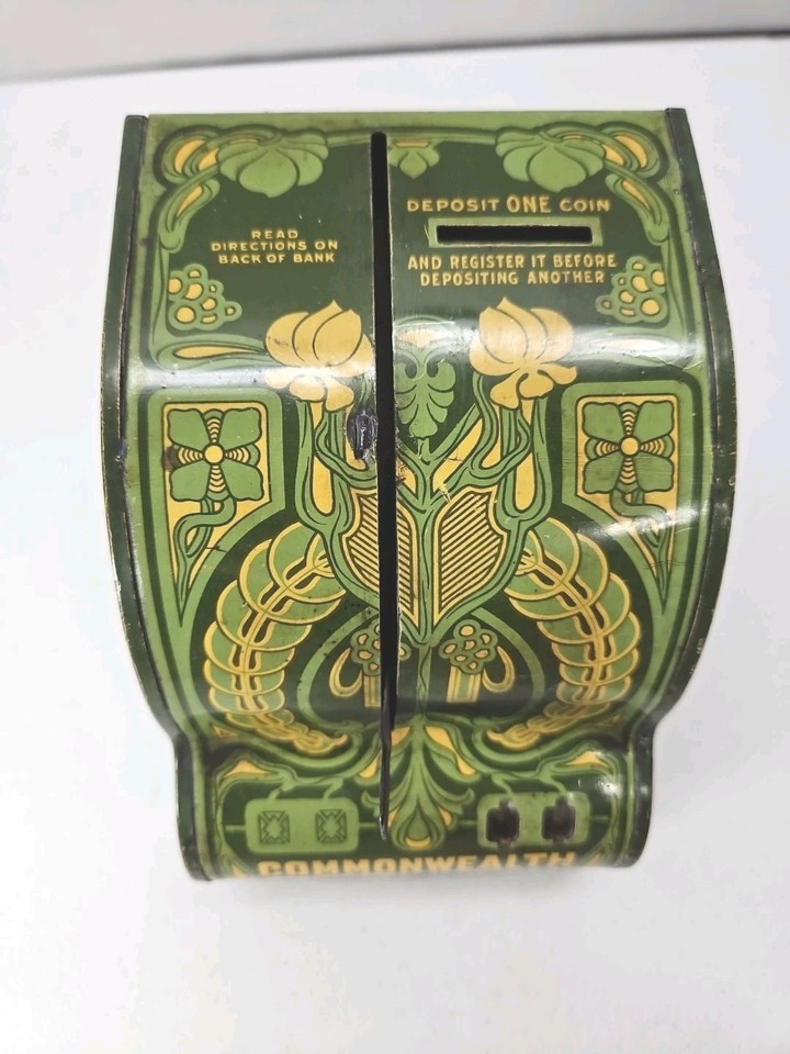 Vintage Tin Commonwealth Three Coin Registering & Savings Bank Tin Coin ...