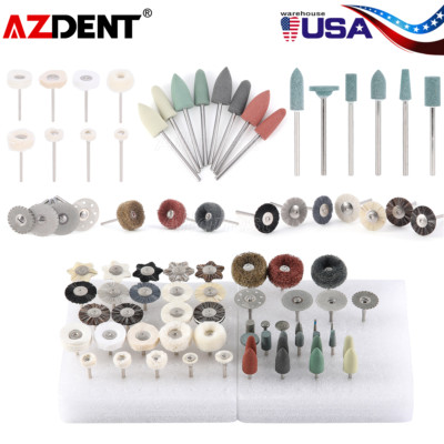 51pcs Dental Lab Polishing Burs Kit HP 2.35mm for Composite Ceramic ...