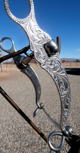 Al Tietjen Reno Nevada Engraved Stainless Steel Shank Snaffle Horse Bit ...