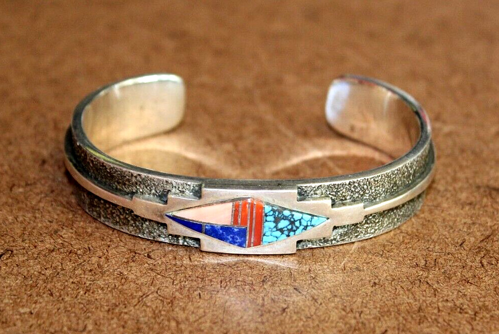 Rare Julian Arviso Sterling Silver Multi-Stone Inlay … - Gem