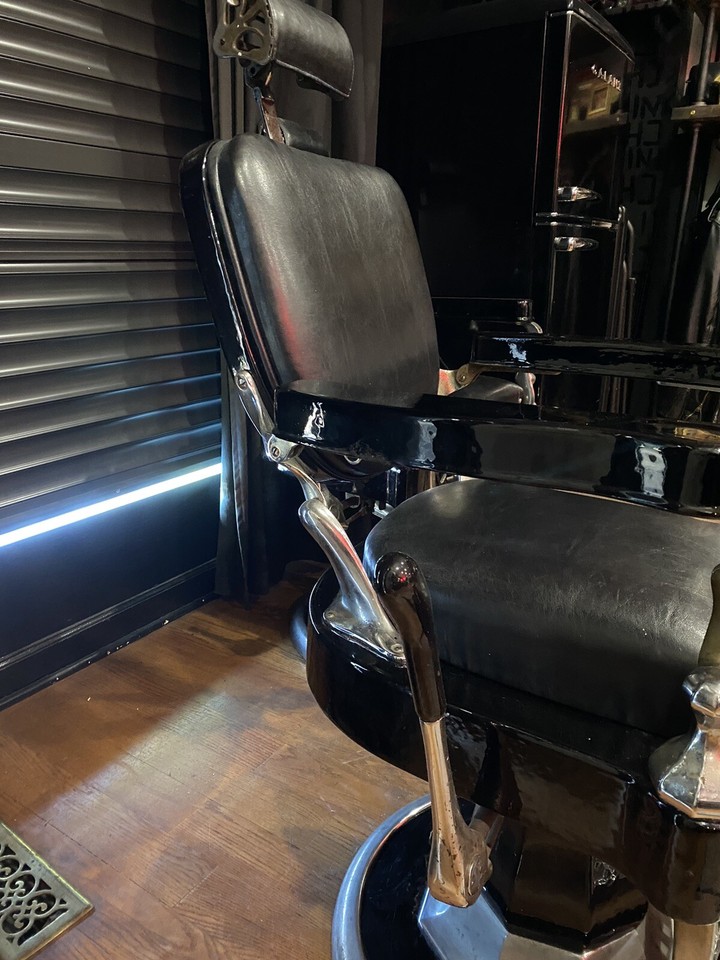 RARE Set 2 Emil J Paidar Antique Barber Chair Made in Chicago | eBay
