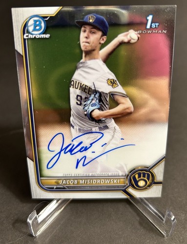 2022 Bowman Chrome 1st Prospects Auto Jacob Misiorowski Base Brewers CDA-JMI | eBay
