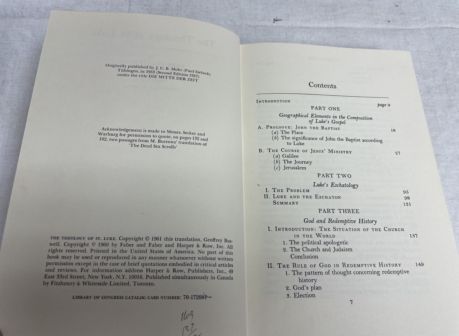 The Theology of St. Luke by Hans Conzelmann 1961 HC | eBay