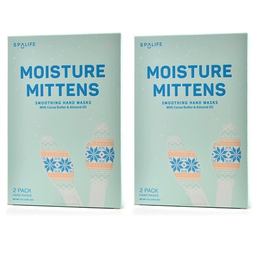 2 x SPALIFE Moisture Mittens Smoothing Hand Mask 2 pack masks - 4 total ...