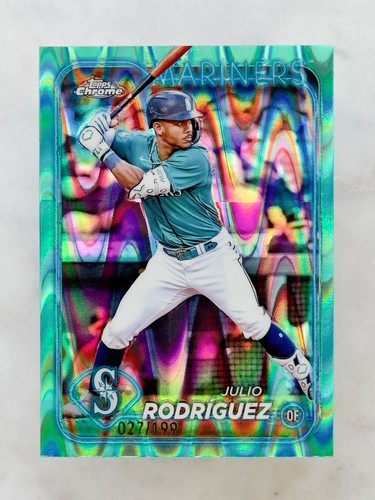2024 Topps Chrome Julio Rodriguez Aqua Lava Refractor /199 #300 Seattle ...