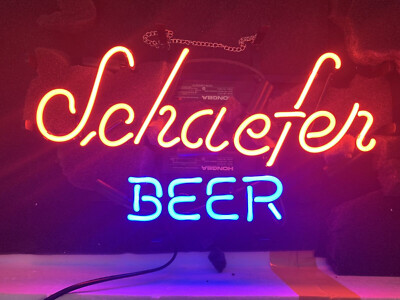 Schaefer Beer Neon Sign 19"x12" Beer Bar Wall Deocr Artwork Gift | eBay
