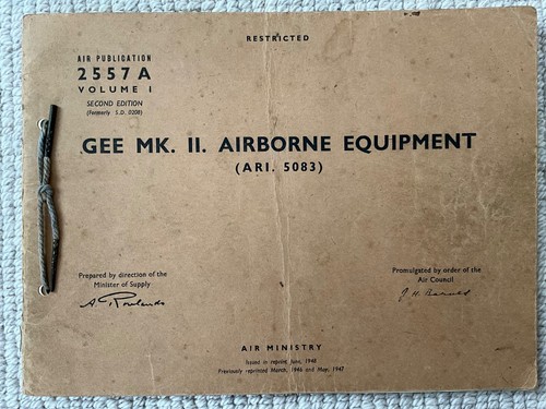 rare ww2 1947 raf bomber command lancaster GEE set manual air ...