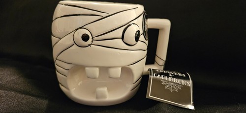 Mummy Face Coffee Mug Cobwebs and Cauldrons Halloween | eBay