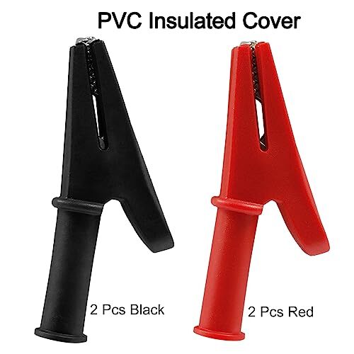 Insulated Alligator Clips, Heavy Duty Alligator Clamps, 30A Nickel ...